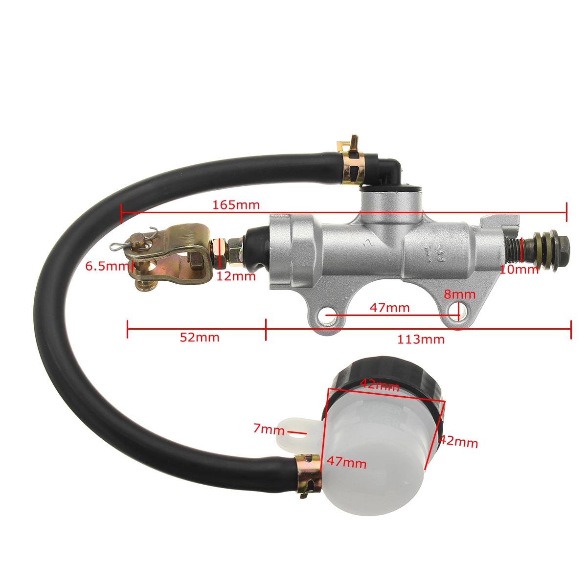 Motorcycle Motor Bike Rear Hydraulic Brake Master Cylinder